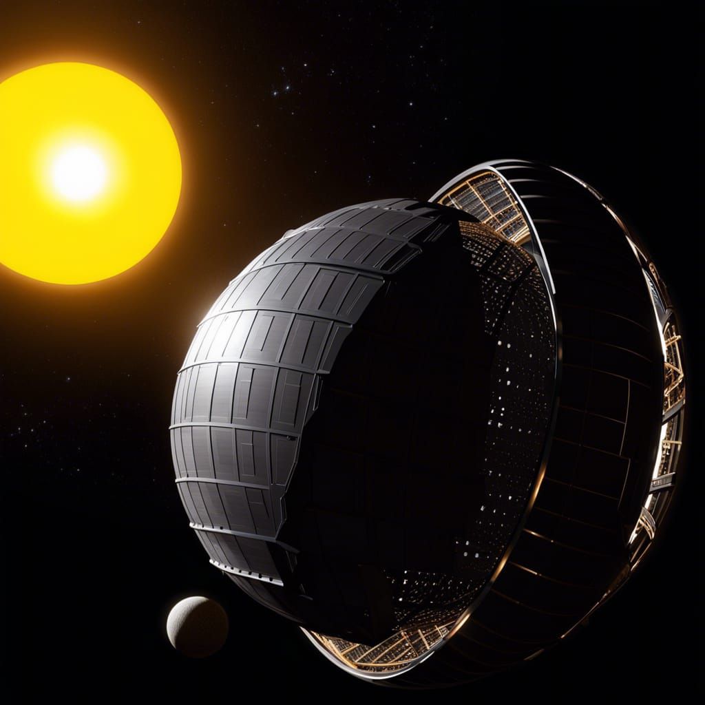 partially constructed Dyson sphere - controlling Earth's surface ...