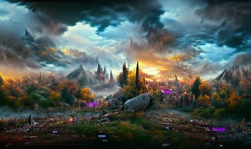 Beautiful landscape , Epic cinematic brilliant stunning intricate ...