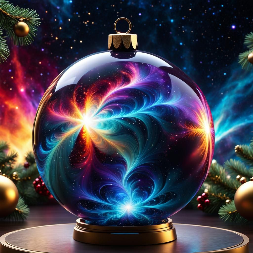 Nebula Chritmas Ball - AI Generated Artwork - NightCafe Creator