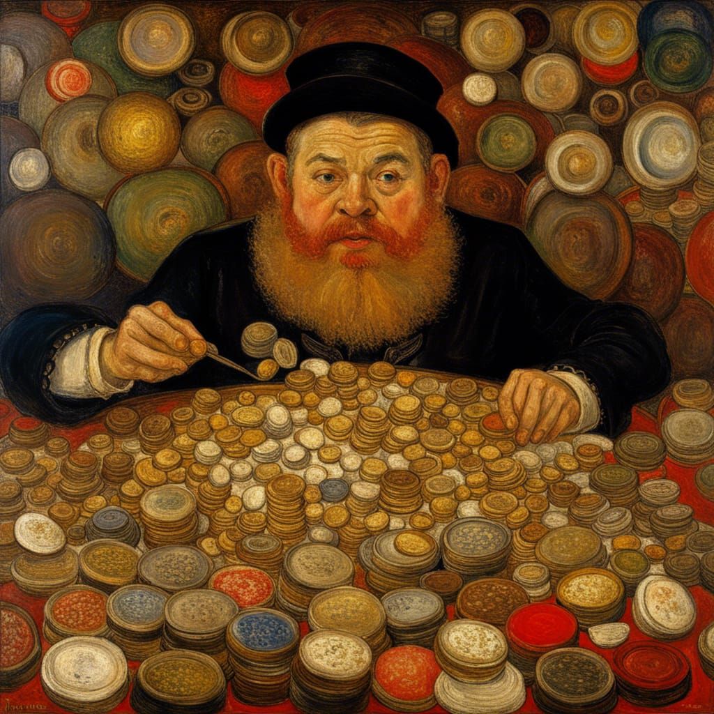 The coin collector - AI Generated Artwork - NightCafe Creator