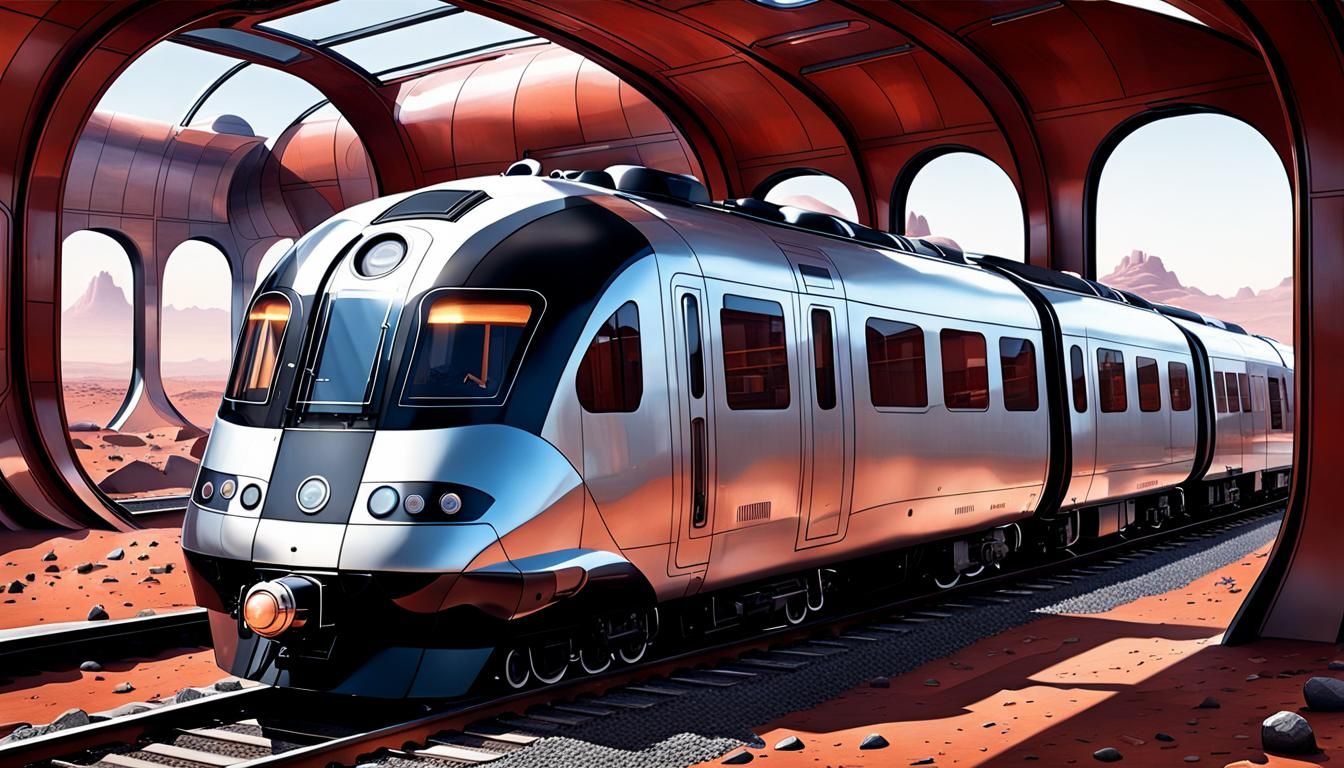 Ladies and Gentleman, keep your distance, the train is arriving - AI ...