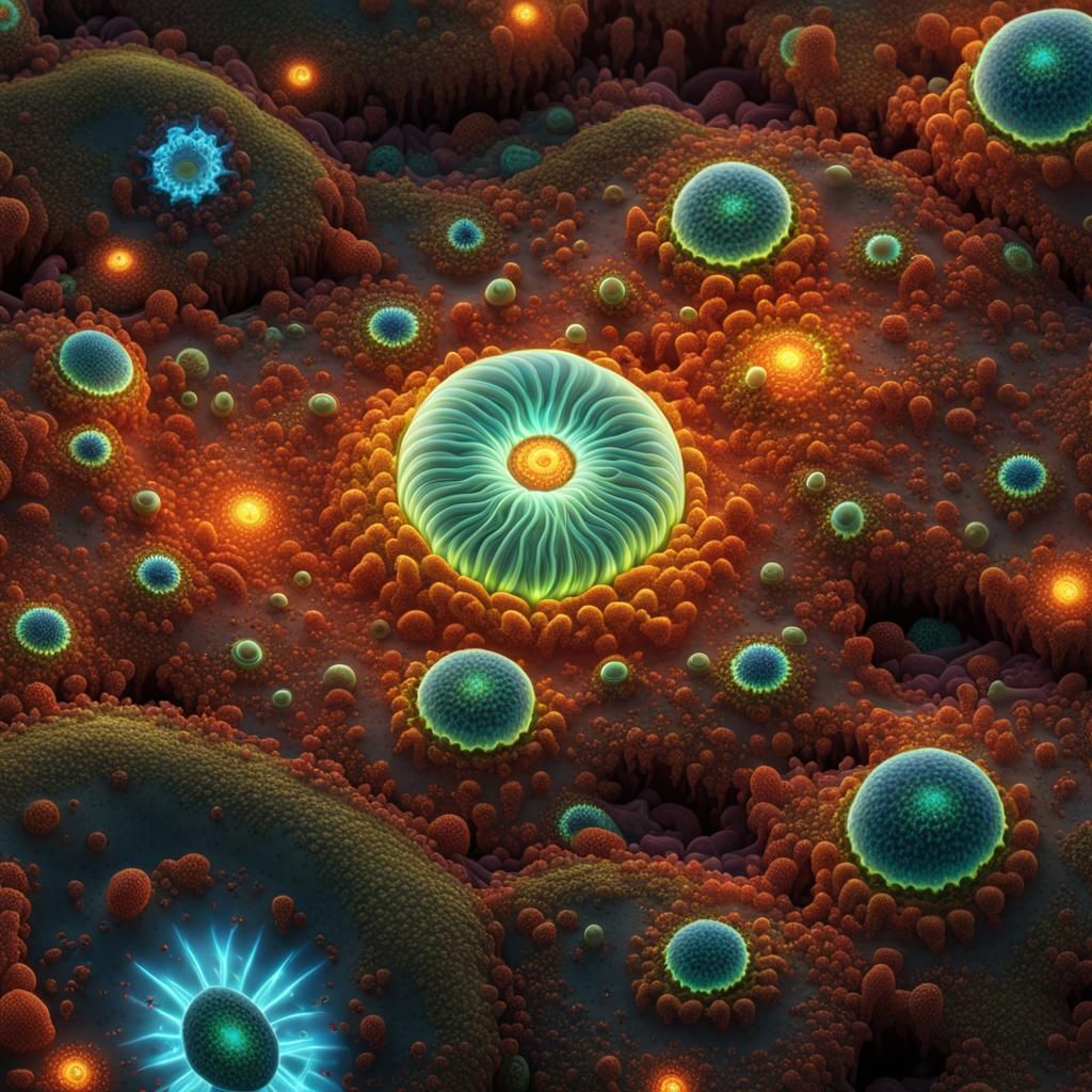 By Fibek, amoeba style glass lava hourglass, microscopic coronavirus ...