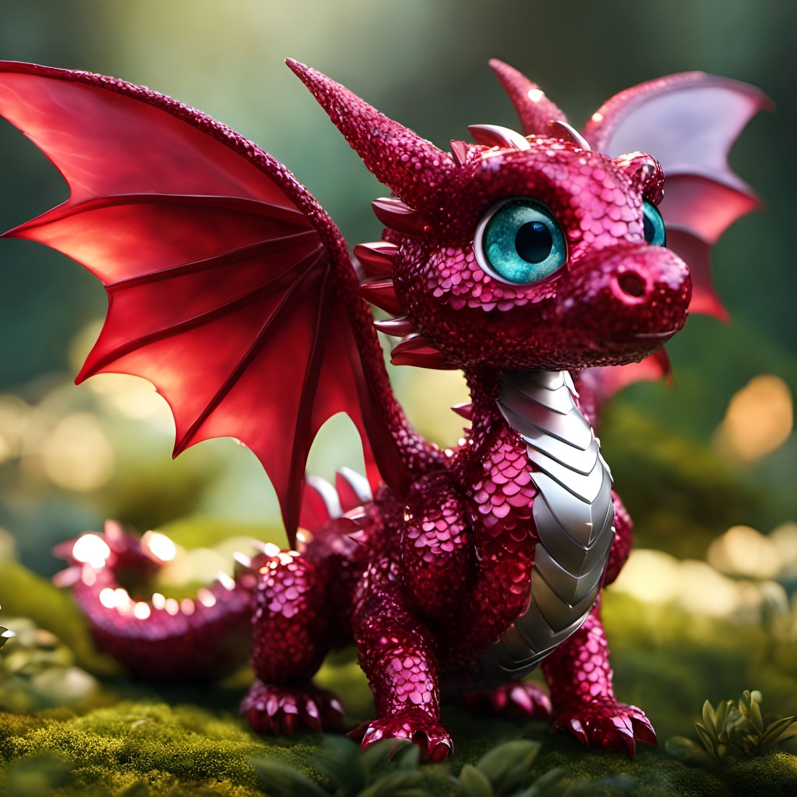 Ruby Dragon - AI Generated Artwork - NightCafe Creator