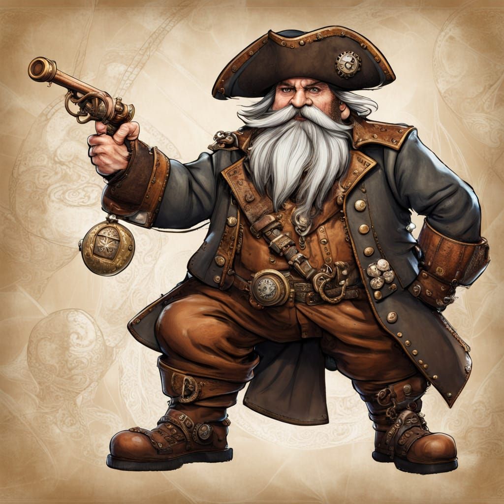 Steampunk dwarf colonial pirate - Steampunk Dwarf Colonial ...