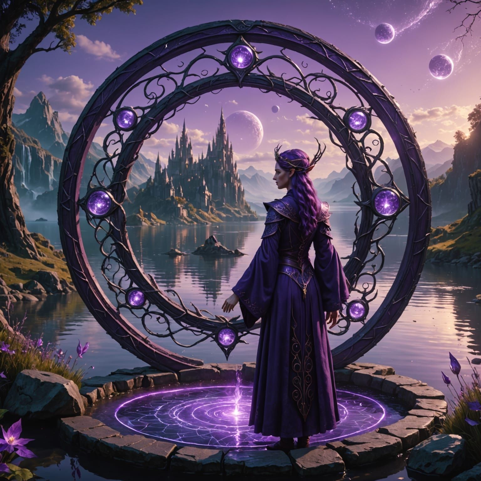 The power of magic - Enchanted Elf Mage Conveys Mystic Power...