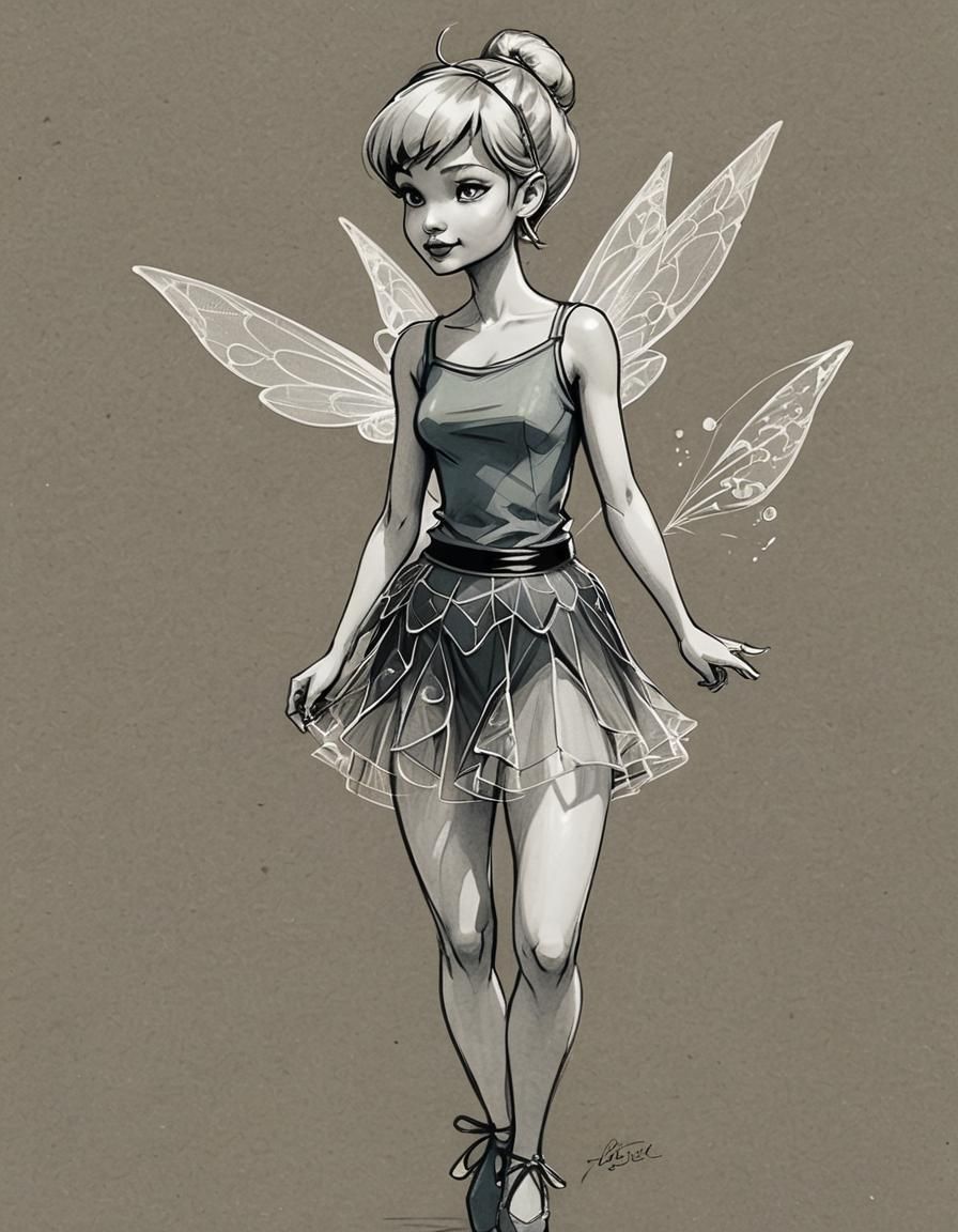 Tinkerbell, original drawing by Jin Kim, Peter de Sèvre and Lois Van ...