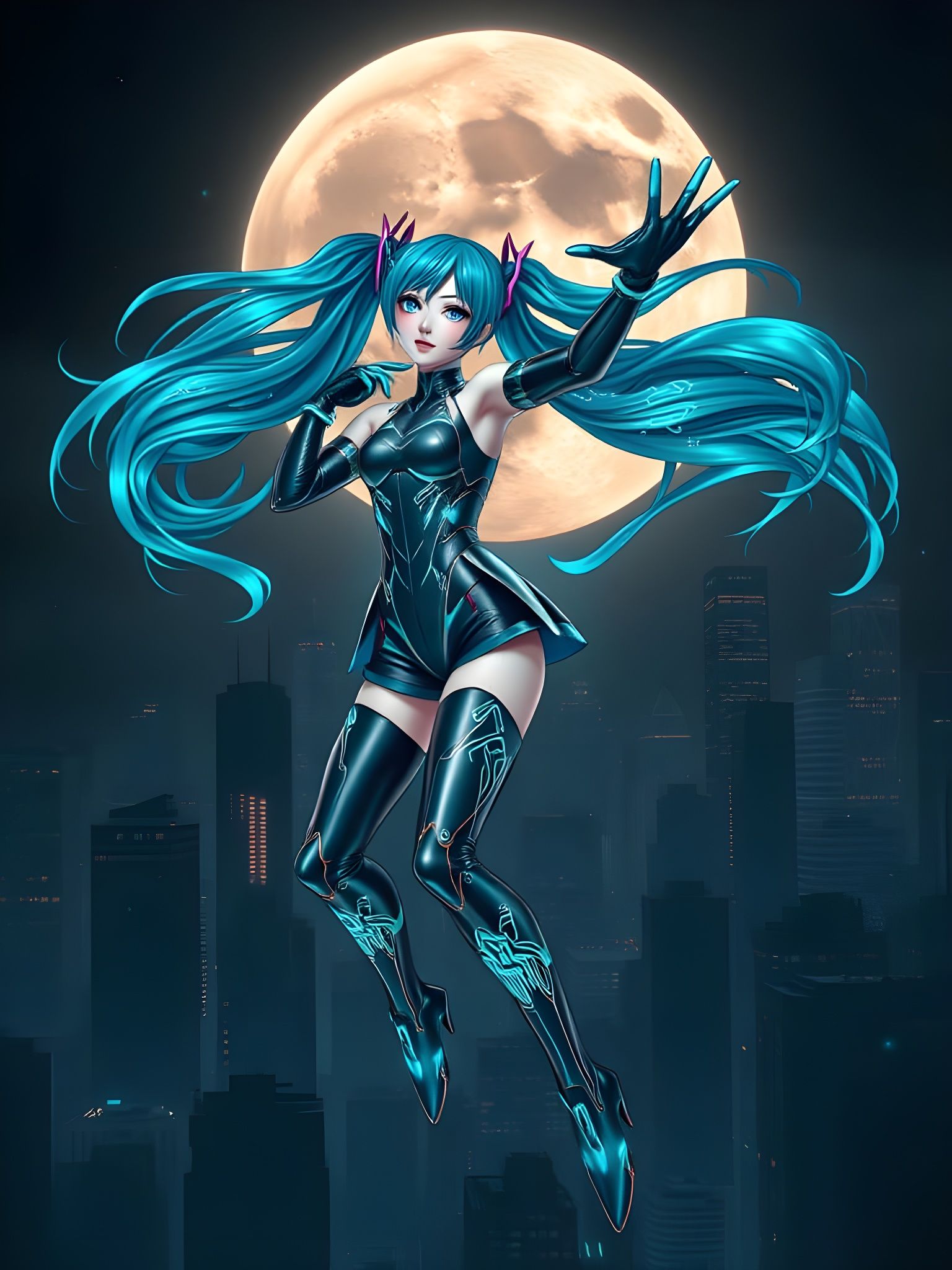 Hatsune Miku as a superhero - Hatsune Miku as a superhero
