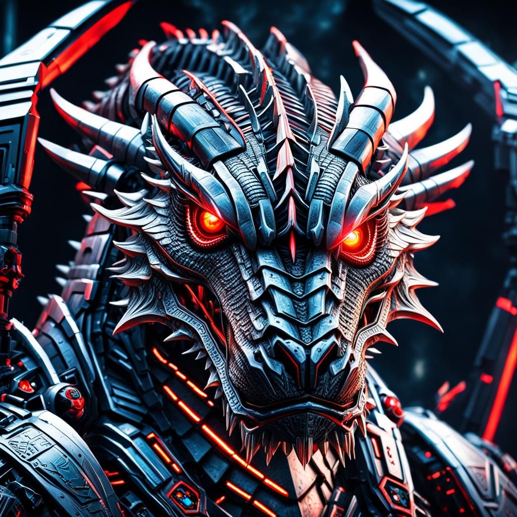 Robotic Dragon - AI Generated Artwork - NightCafe Creator