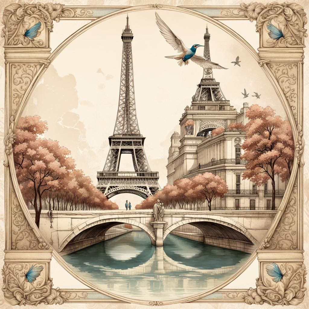 Postcard from Paris - AI Generated Artwork - NightCafe Creator