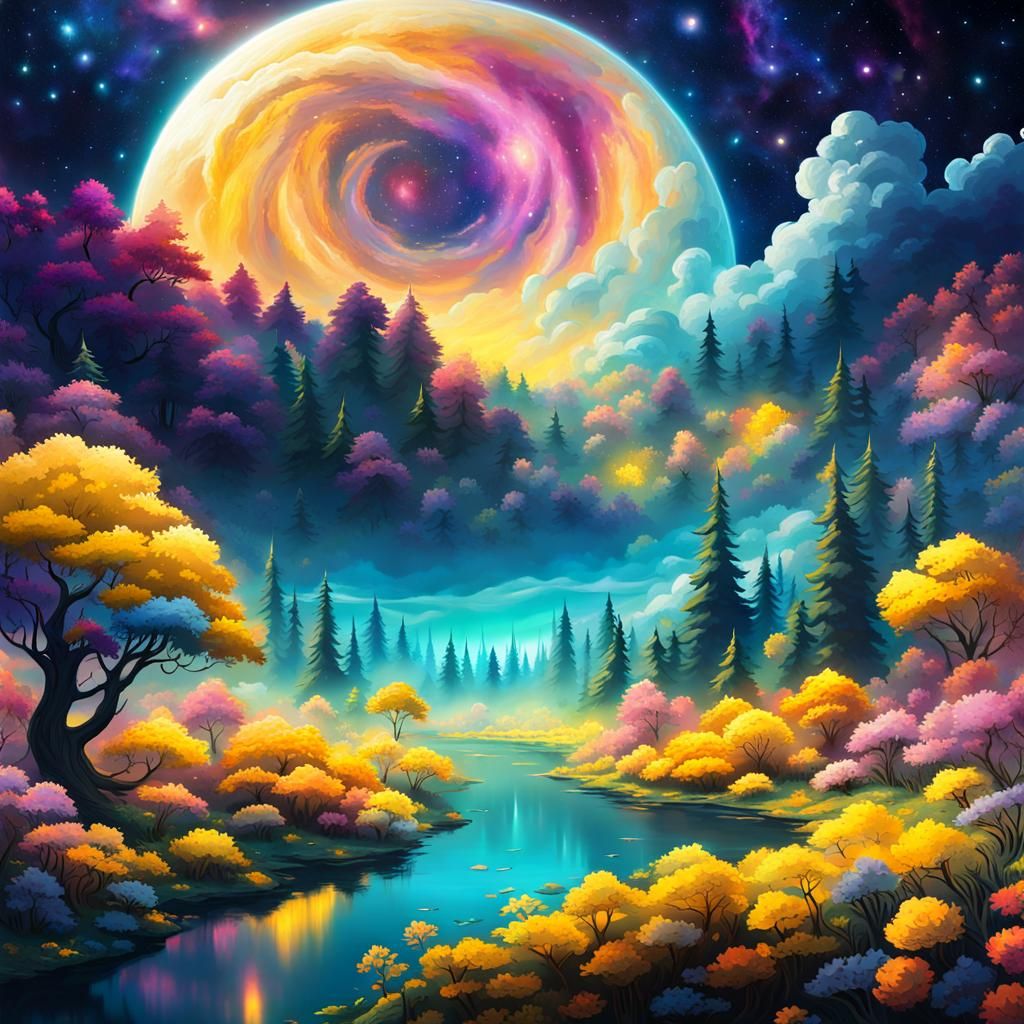Fantasy World - AI Generated Artwork - NightCafe Creator
