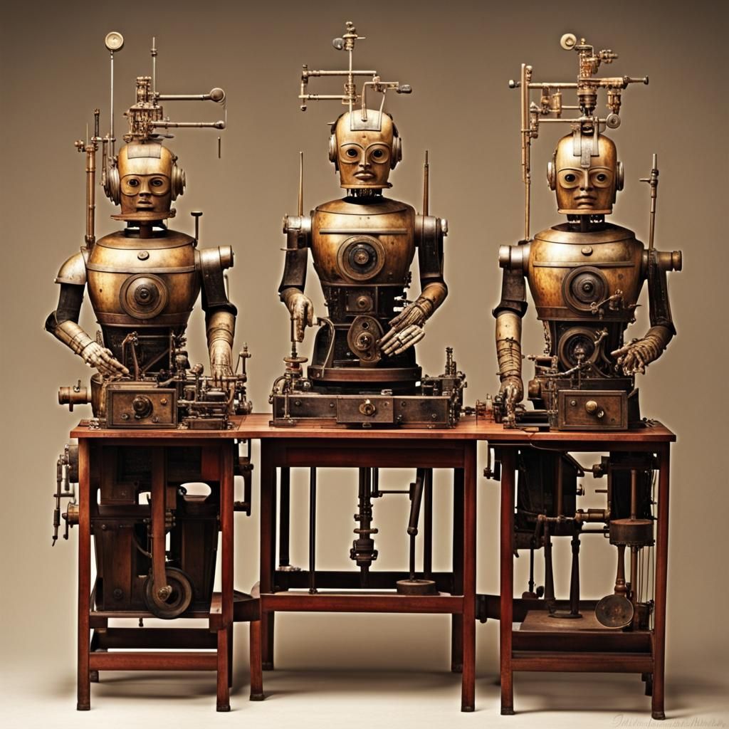 three automatons from the Han dynasty mechanical orchestra - AI ...