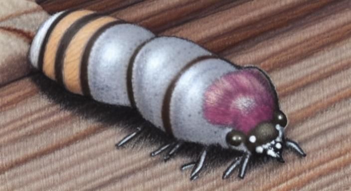 Silver Springtail on a Wooden Table - AI Generated Artwork - NightCafe ...