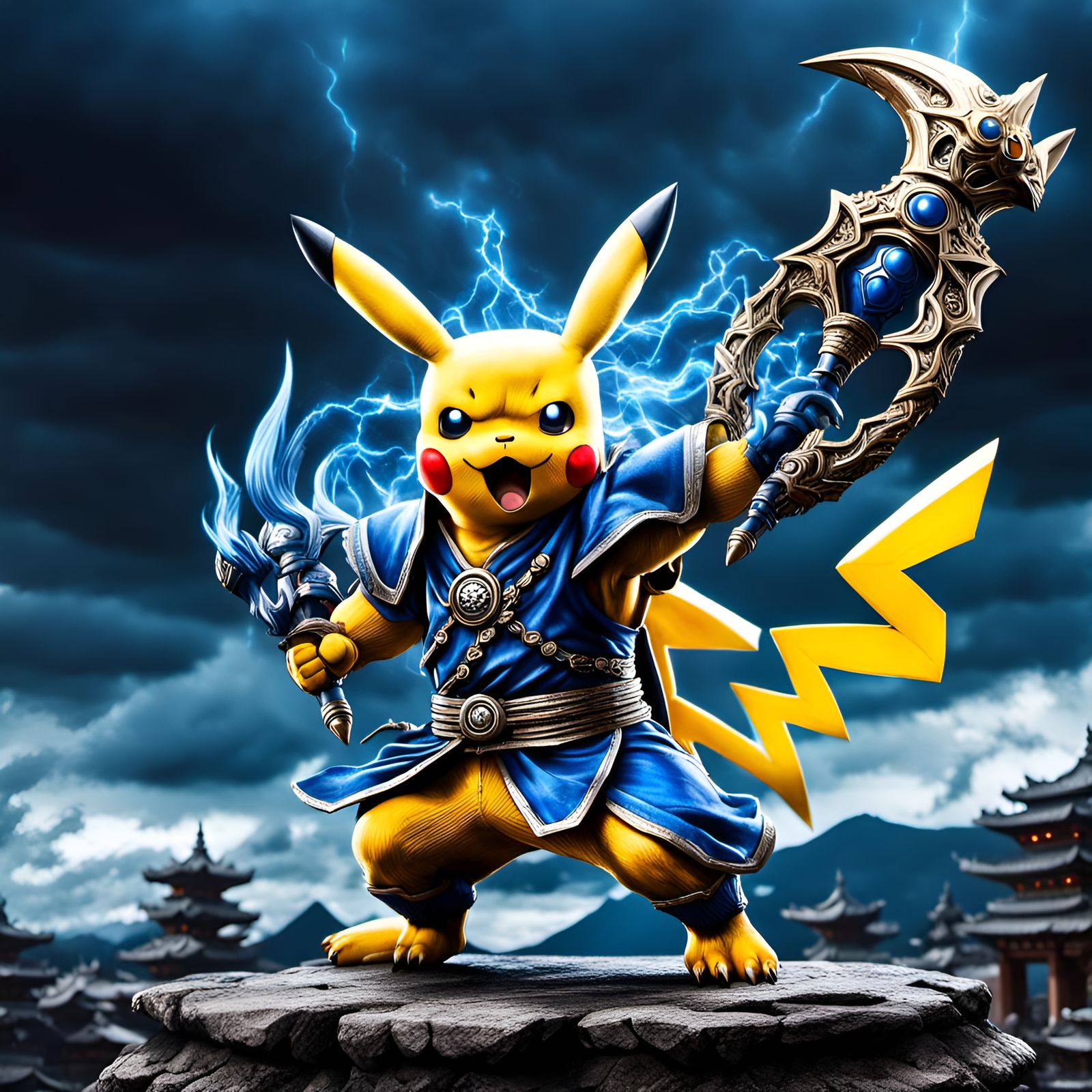 The Angry God of Destruction, Pikachu - AI Generated Artwork ...