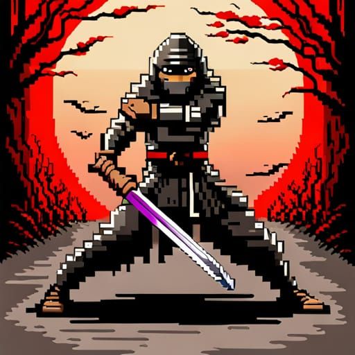 Super Shinobi Ninja 16 bits - AI Generated Artwork - NightCafe Creator