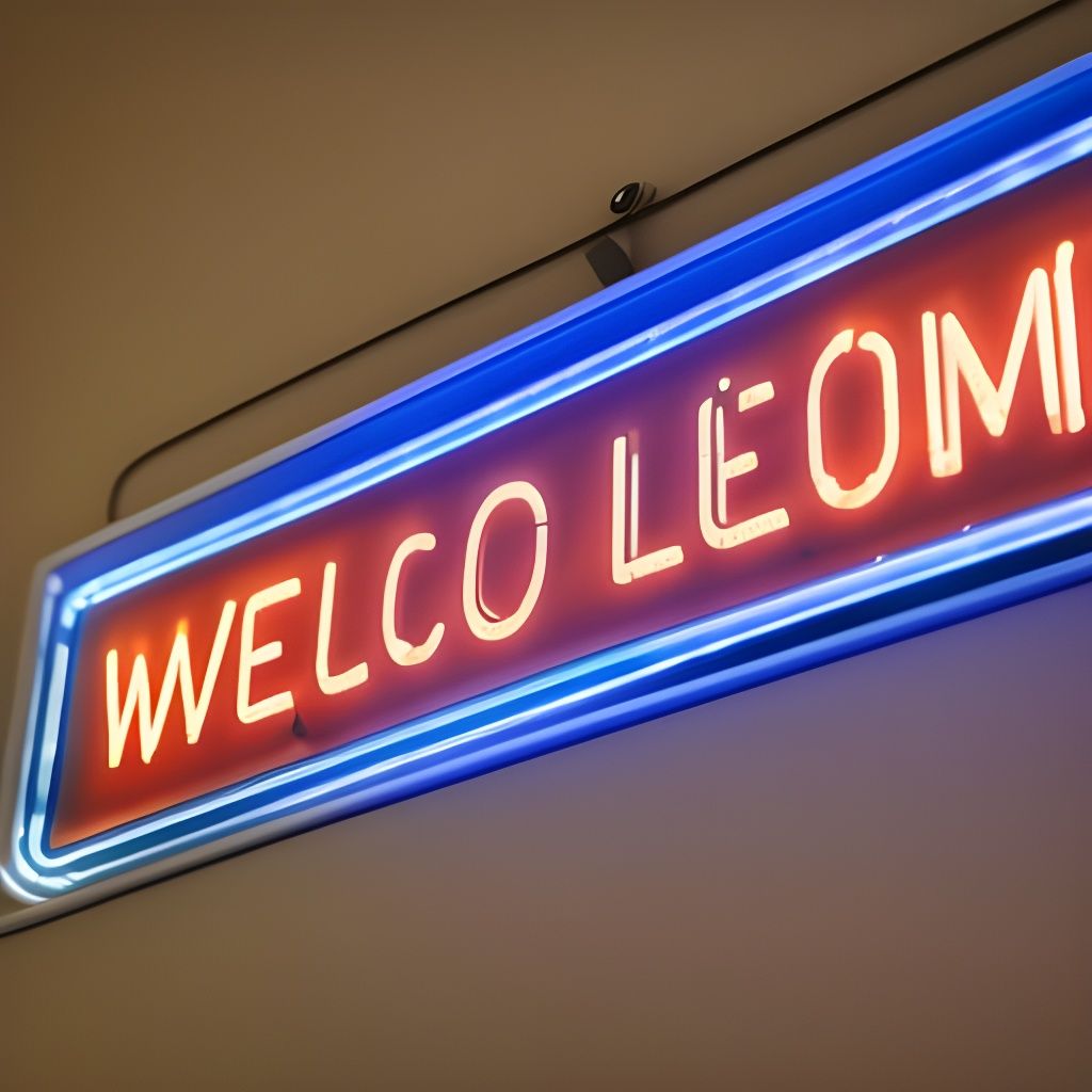 Retro Welcome Sign - AI Generated Artwork - NightCafe Creator