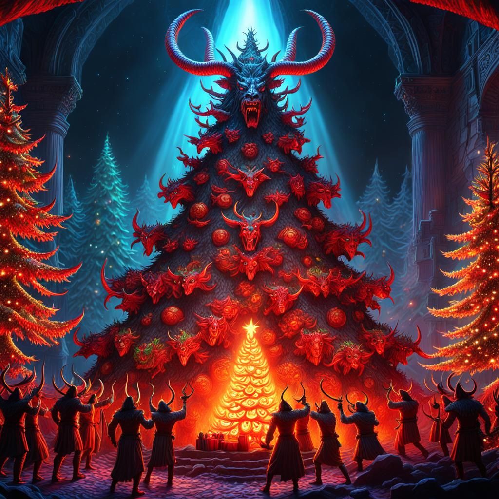 Rockin' Around the Xmas Tree in Hell - AI Generated Artwork - NightCafe ...