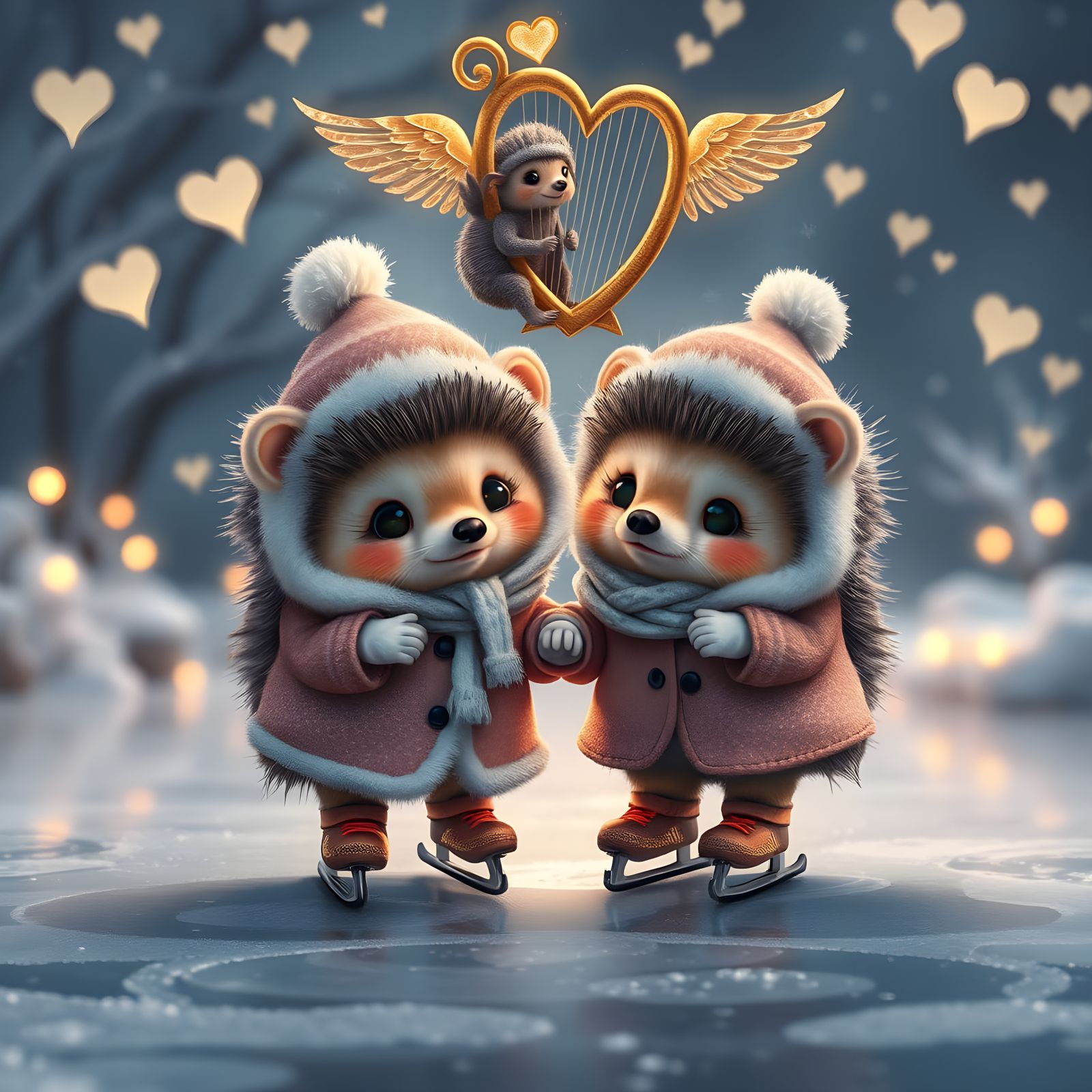 Two adorable hedgehogs in love. - Two adorable hedgehogs in ...