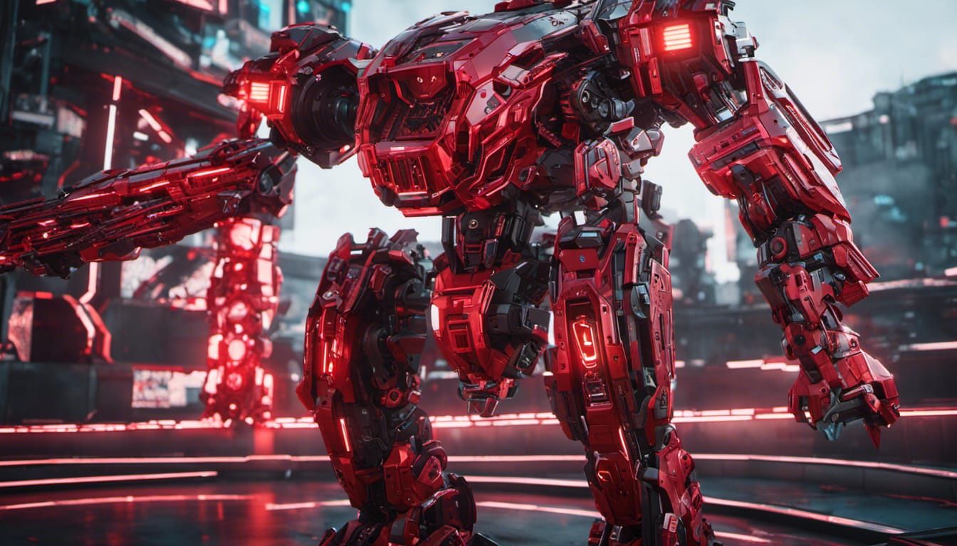 Red Mech - AI Generated Artwork - NightCafe Creator