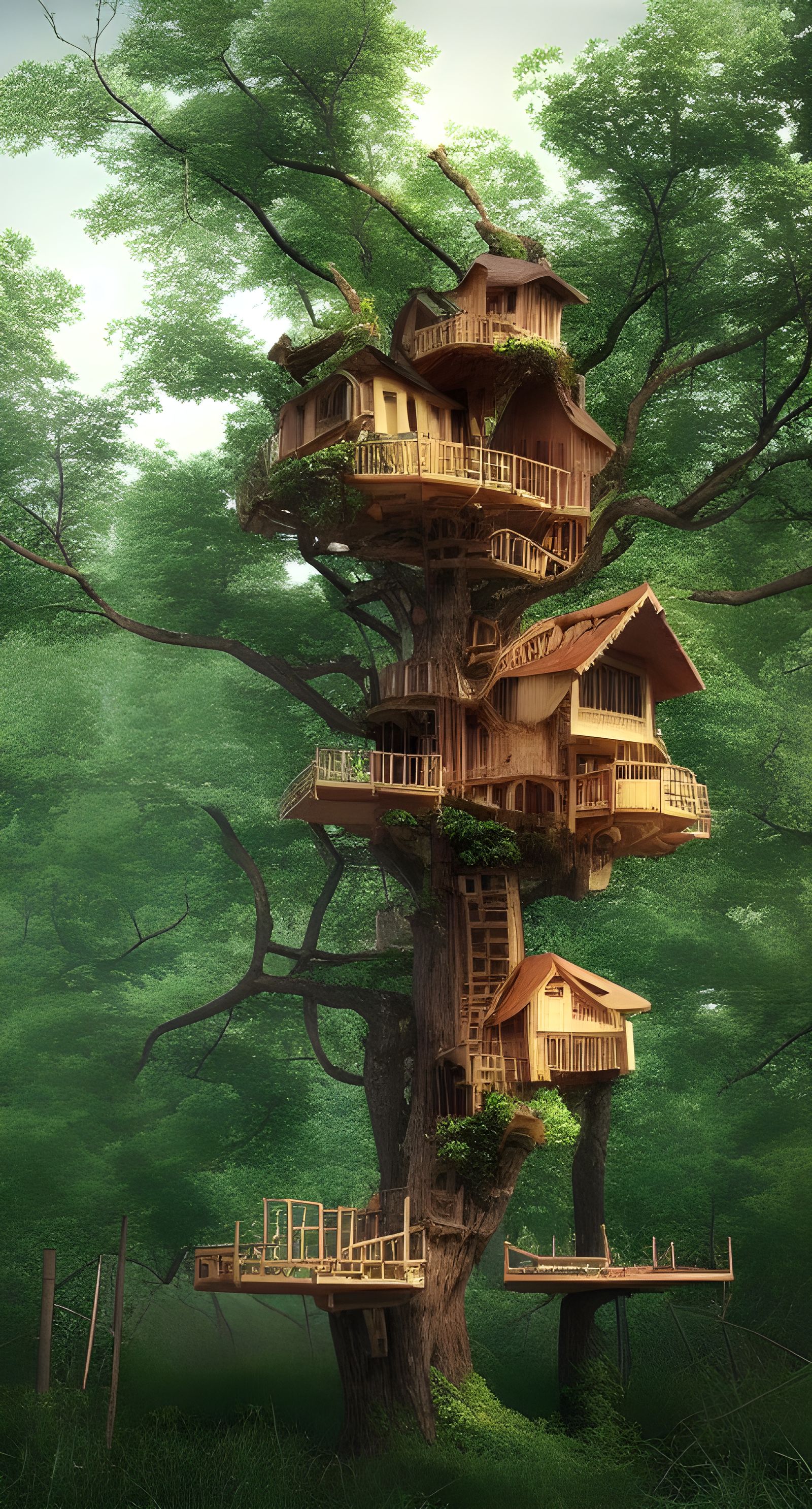 Not a small tree house - AI Generated Artwork - NightCafe Creator