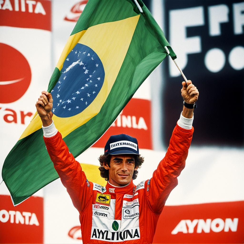 Ayrton Senna, (colored portrait:1,5)Ayrton Senna, eternal legendary ...