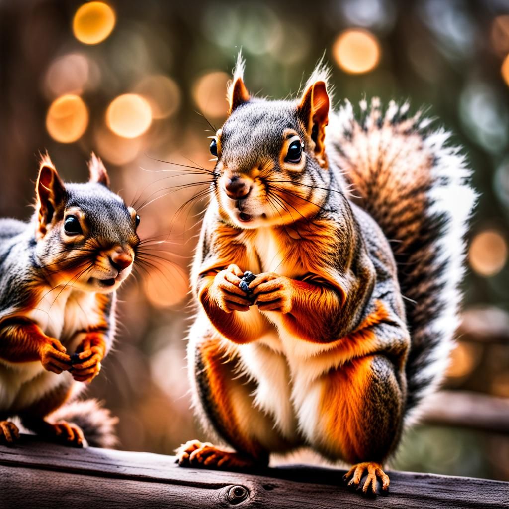 Adorable realistic squirrels 🐿️ - AI Generated Artwork - NightCafe Creator