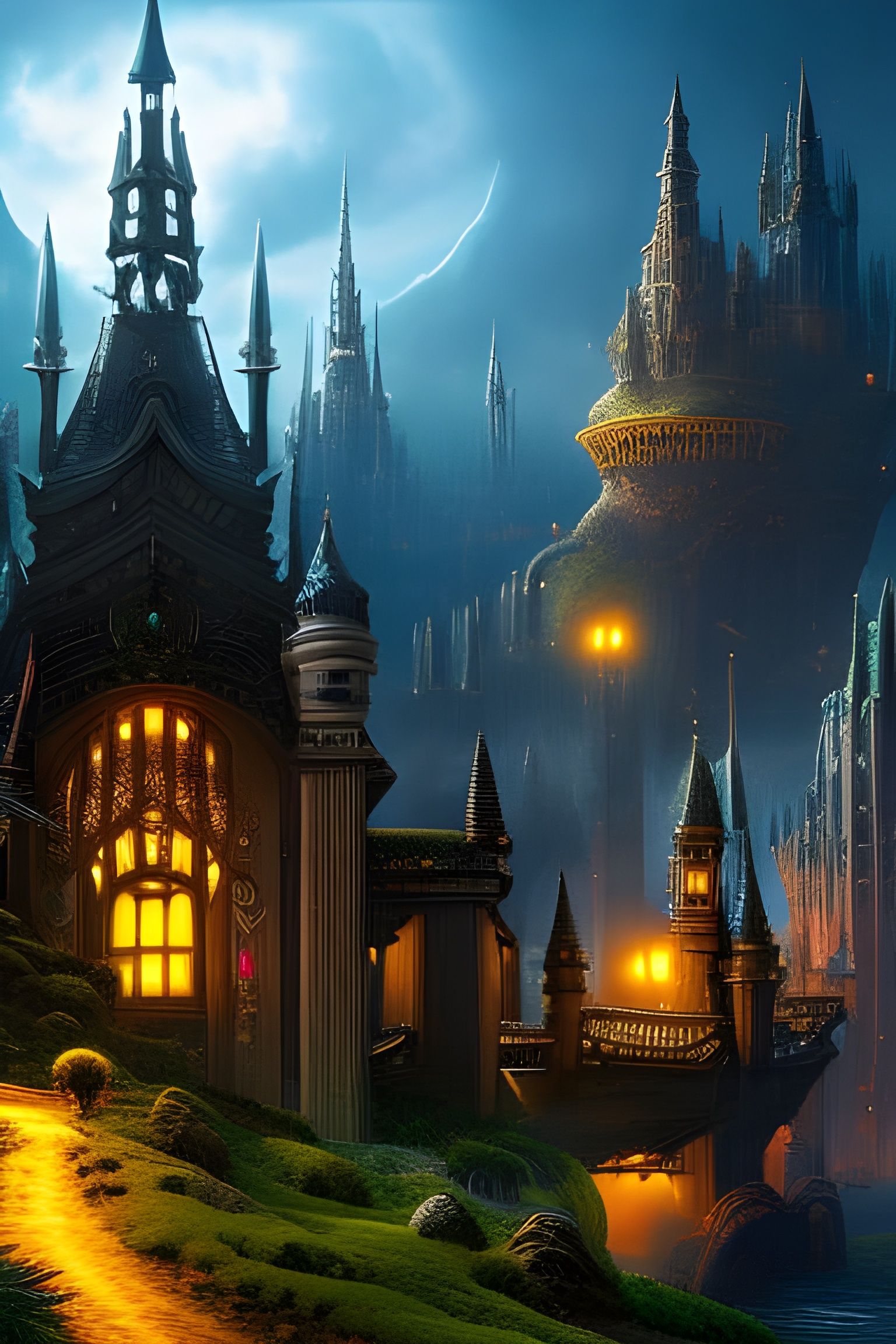Fantasy castle - AI Generated Artwork - NightCafe Creator