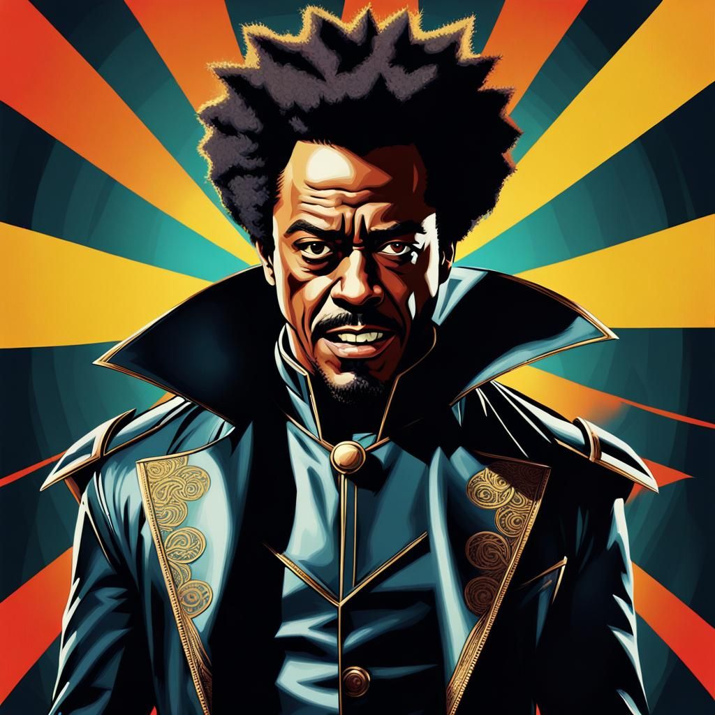 18 Robert Downey Jr. with dark skin and a 1960s African-American afro ...