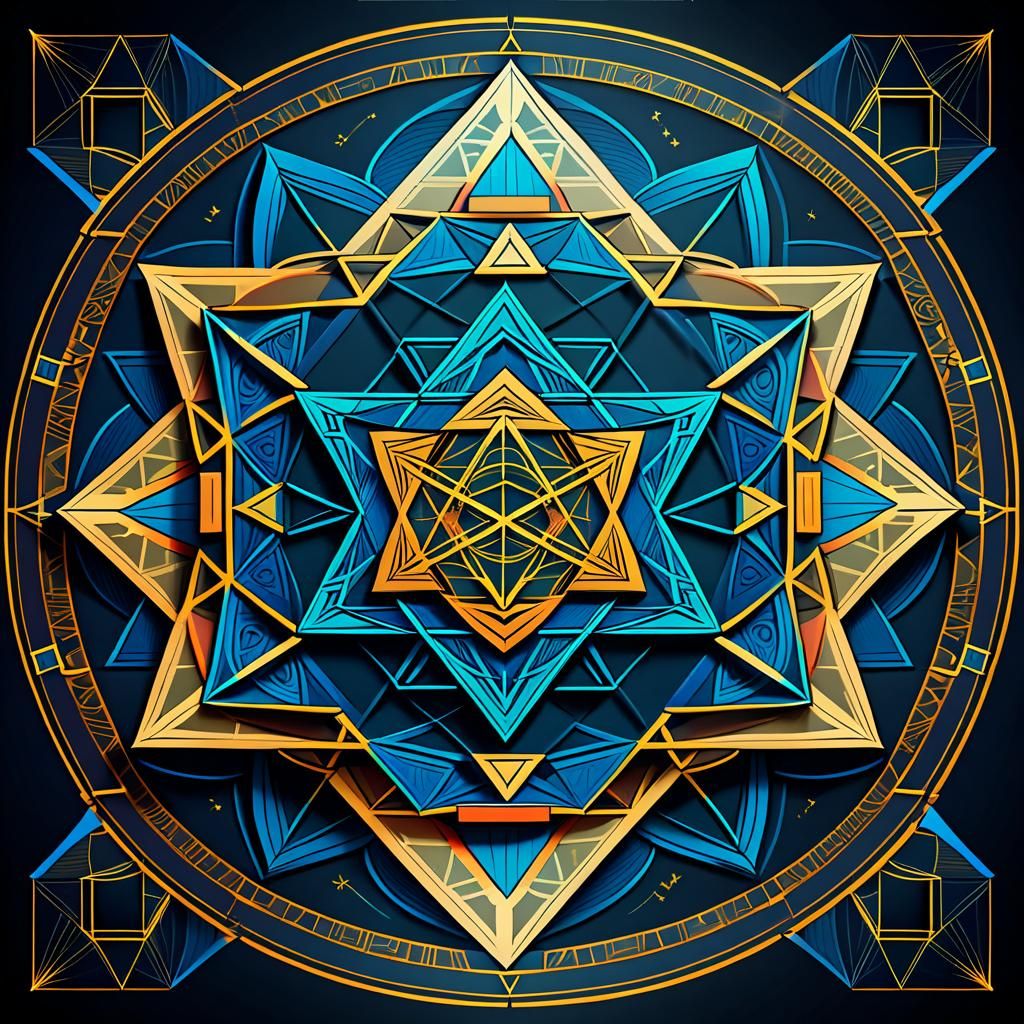 Geometric - AI Generated Artwork - NightCafe Creator