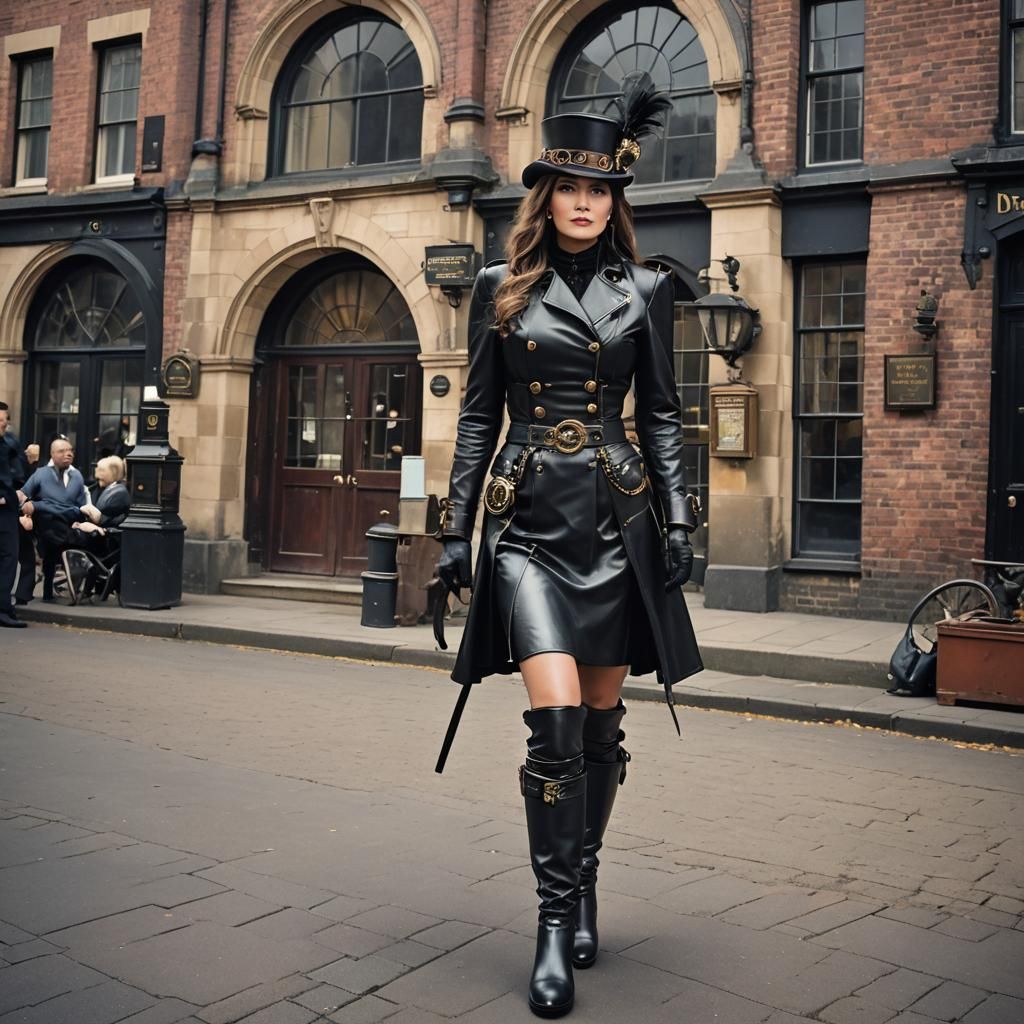 Kate Andrews is an elegant upper class lady dressed in leather, short ...