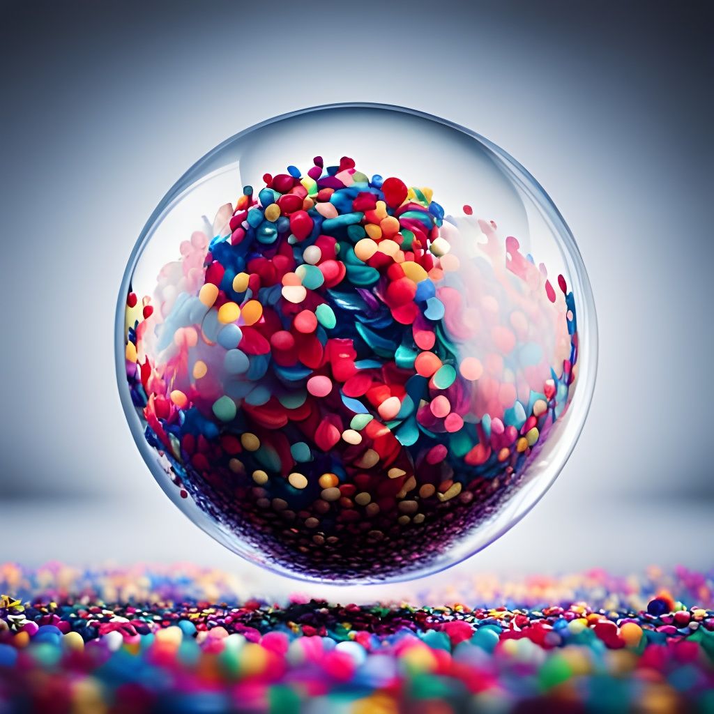 Confetti Sphere - AI Generated Artwork - NightCafe Creator