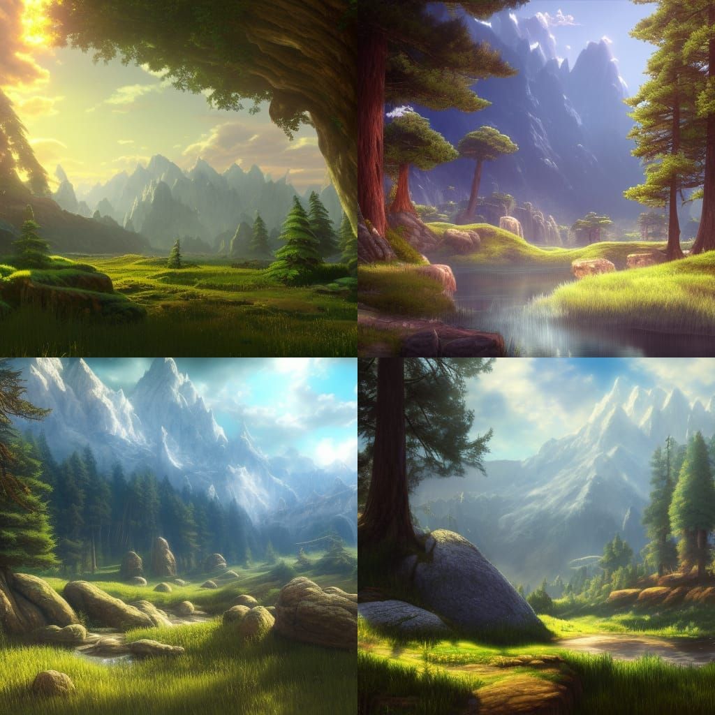 The Legend of Zelda landscape atmospheric, hyper realistic, 8k, epic ...