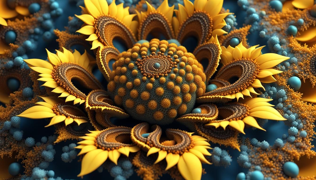 Alien Sunflower [Log: 18752] - AI Generated Artwork - NightCafe Creator
