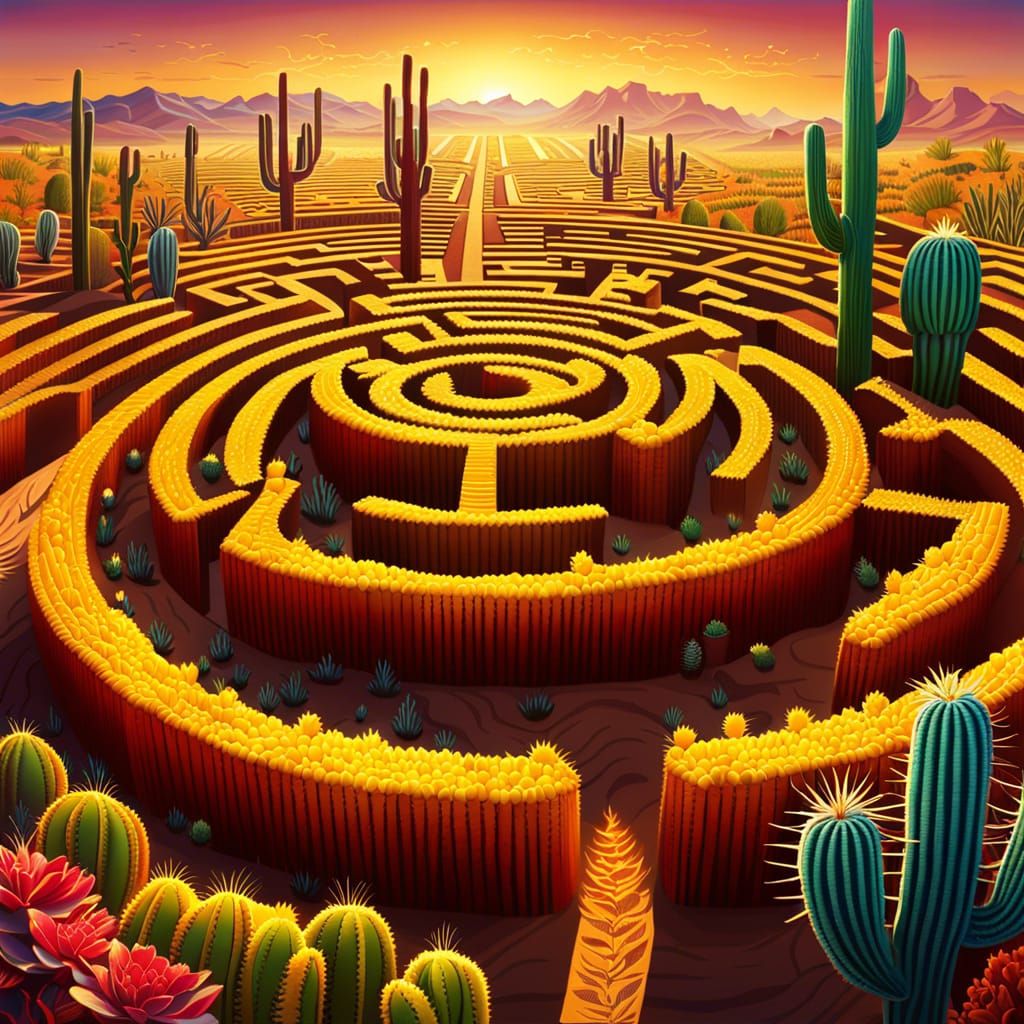 Wild-West Maze - AI Generated Artwork - NightCafe Creator
