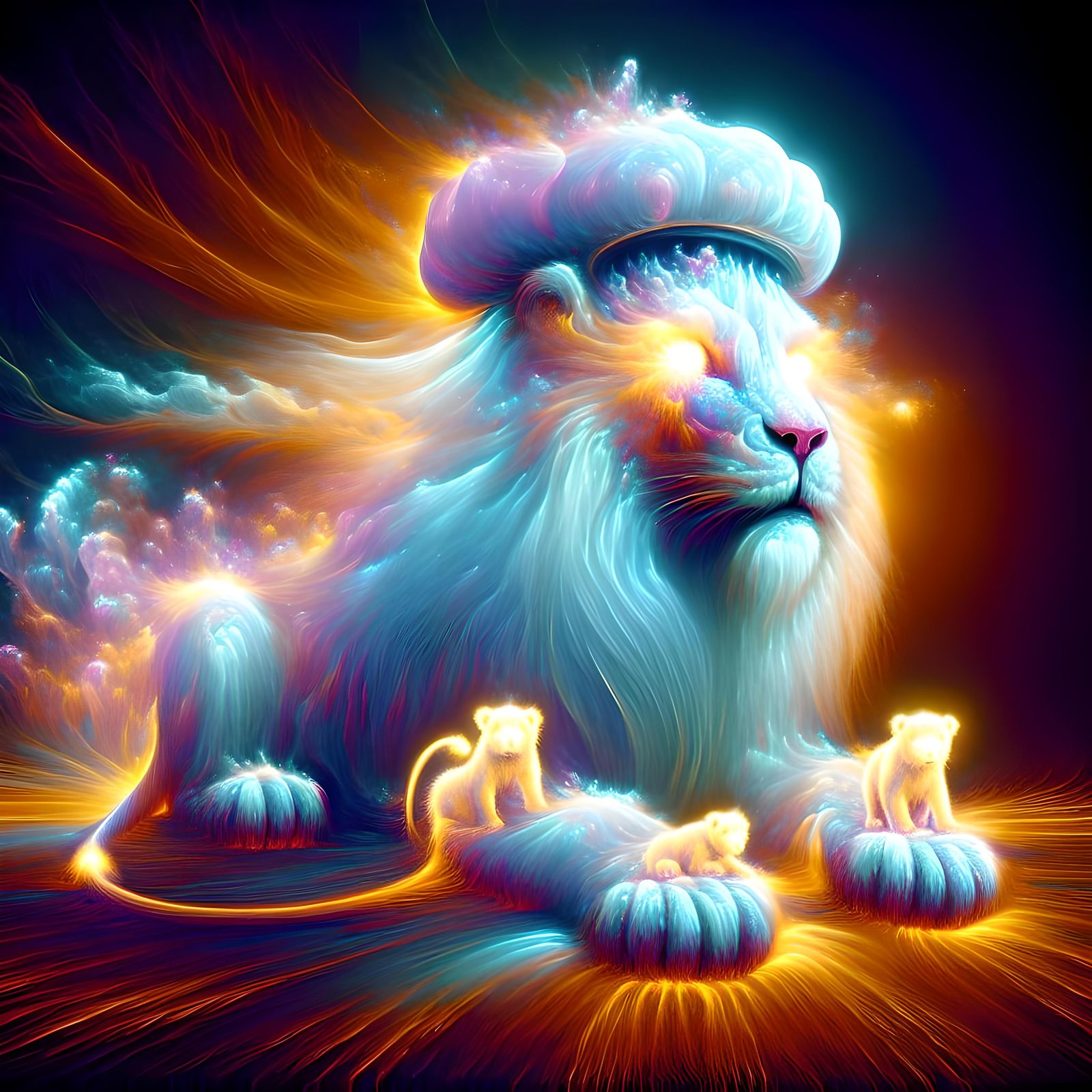 Majestic lion v16 - AI Generated Artwork - NightCafe Creator