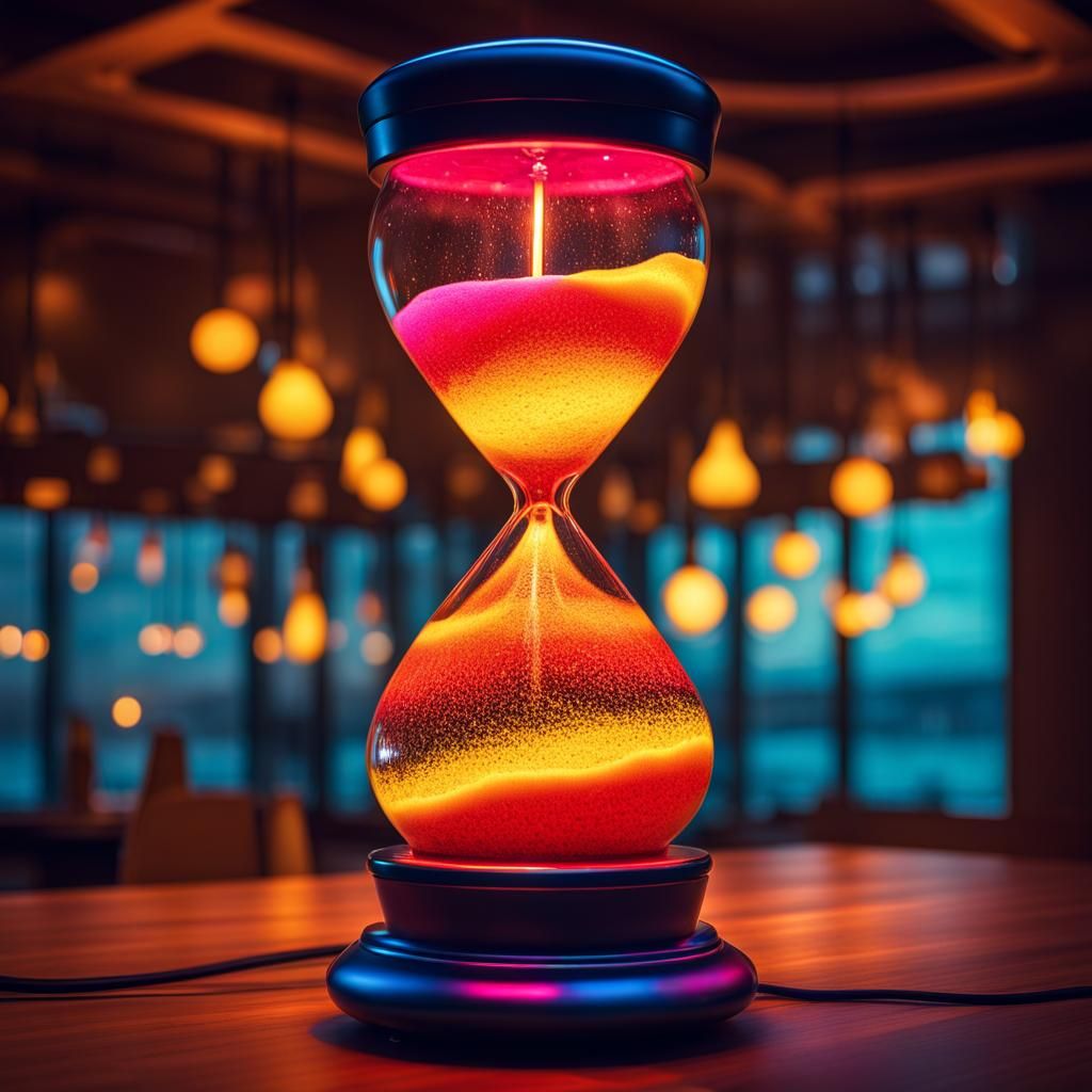 Hourglass Lava Lamp #1 - AI Generated Artwork - NightCafe Creator