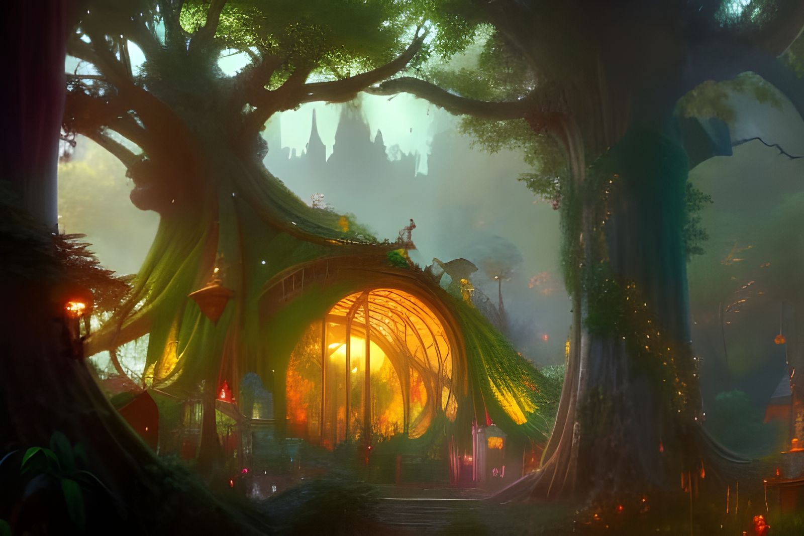 Tree house - AI Generated Artwork - NightCafe Creator