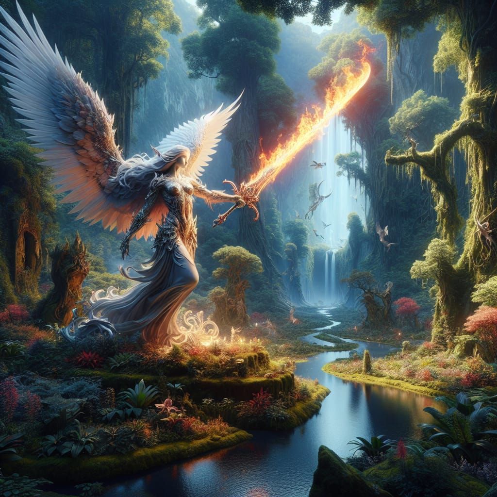 Angel Guarding the Garden - Angel Guarding the Garden