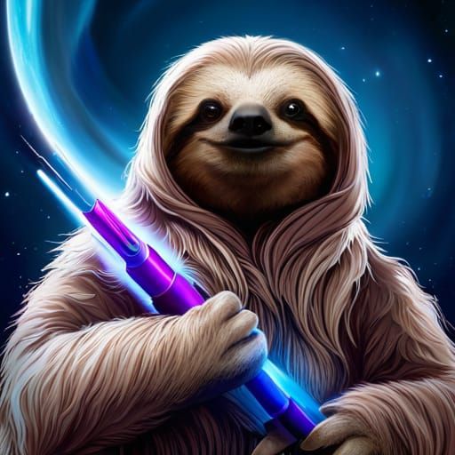 Non-Jedi Master Sloth - AI Generated Artwork - NightCafe Creator