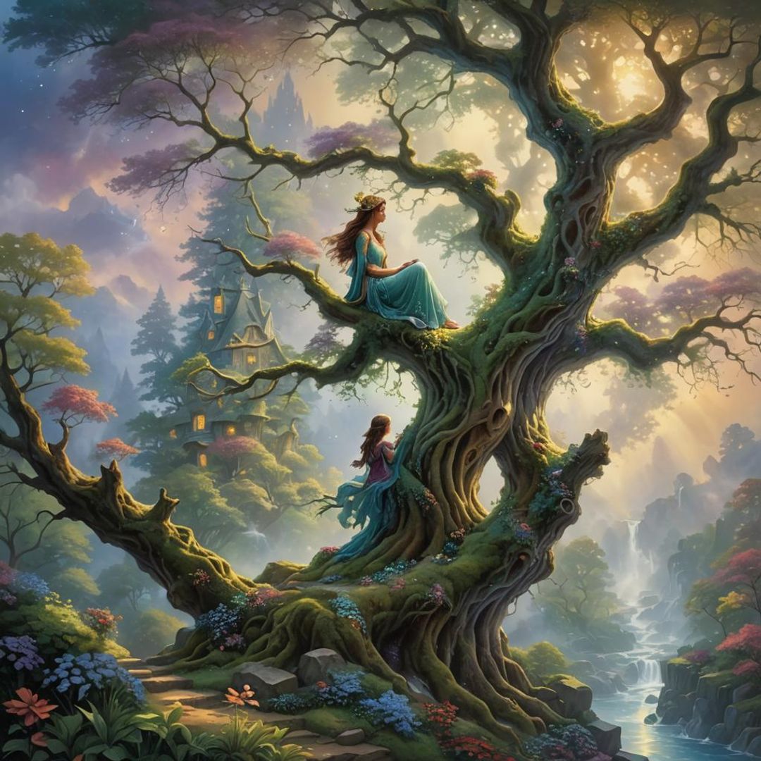 Tree nymphs - AI Generated Artwork - NightCafe Creator