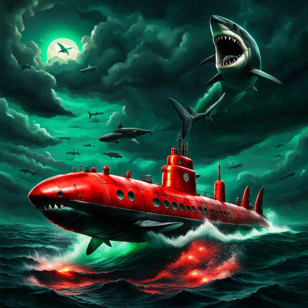 sharks in thee sky - AI Generated Artwork - NightCafe Creator
