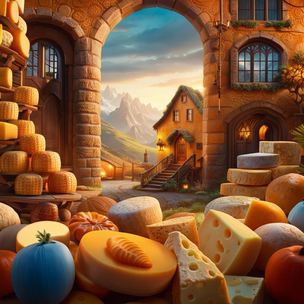 Cheese House Made of Cheese! - AI Generated Artwork - NightCafe Creator