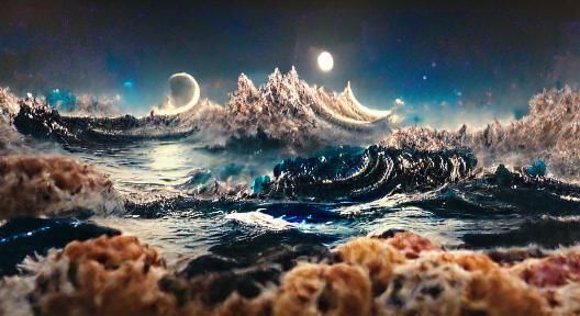 Ocean waves. - AI Generated Artwork - NightCafe Creator