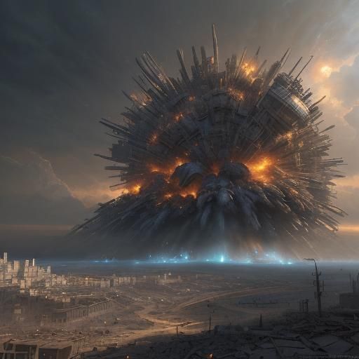 Trash Explosion... - AI Generated Artwork - NightCafe Creator