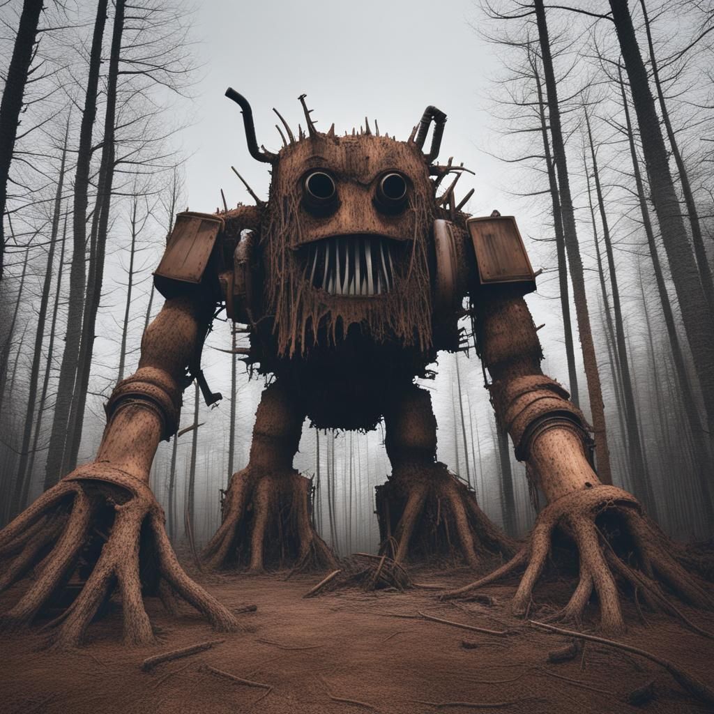 Pollution Monster Series: Deforestation - AI Generated Artwork ...