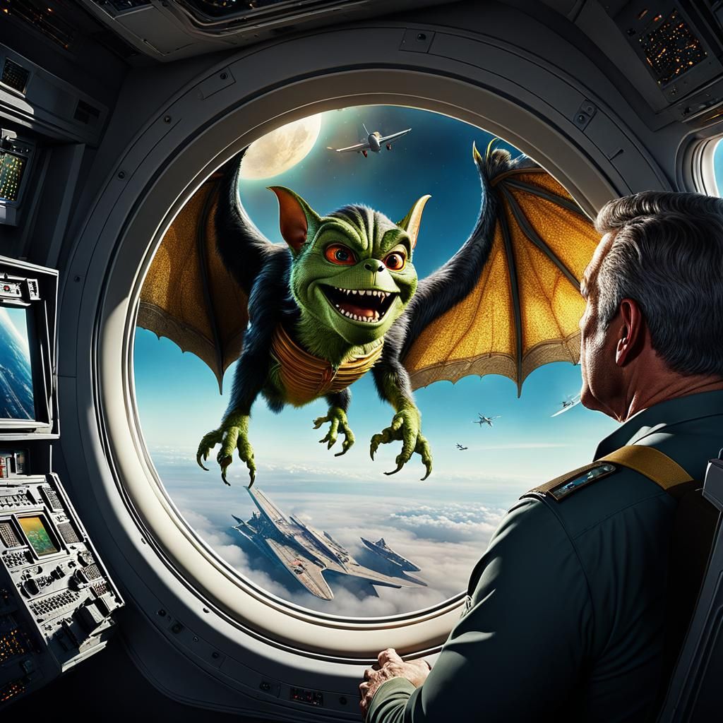 Young William Shatner, a passenger on a plane looking out a window and ...