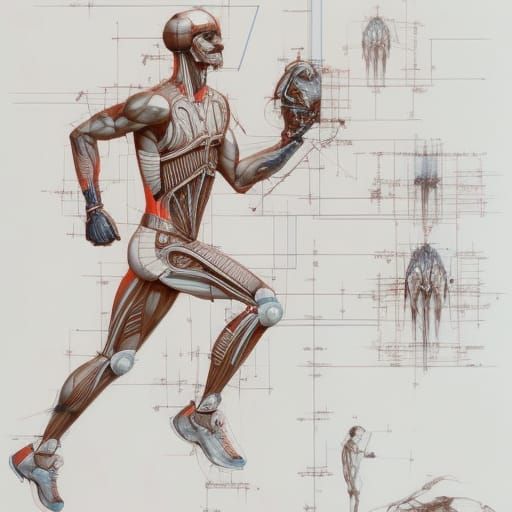 Running skeleton - AI Generated Artwork - NightCafe Creator