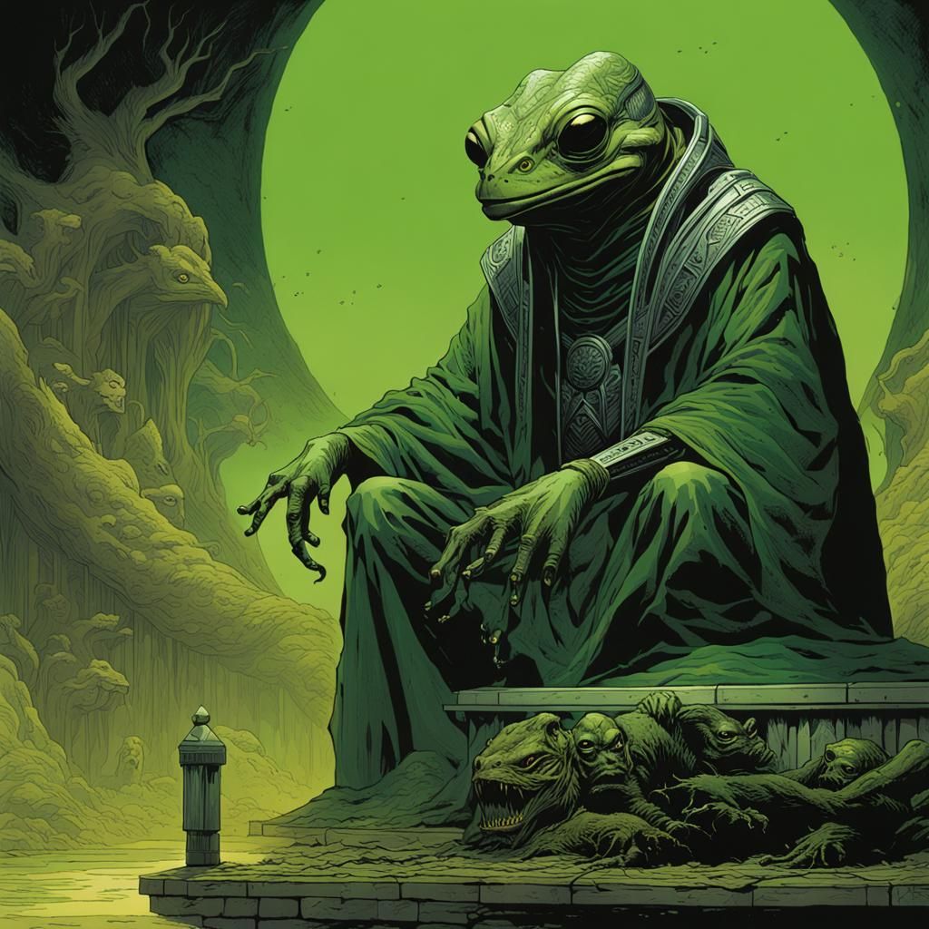 Frog Cult Priest - AI Generated Artwork - NightCafe Creator