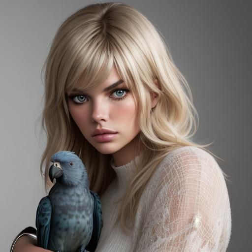 girl and parrot - AI Generated Artwork - NightCafe Creator