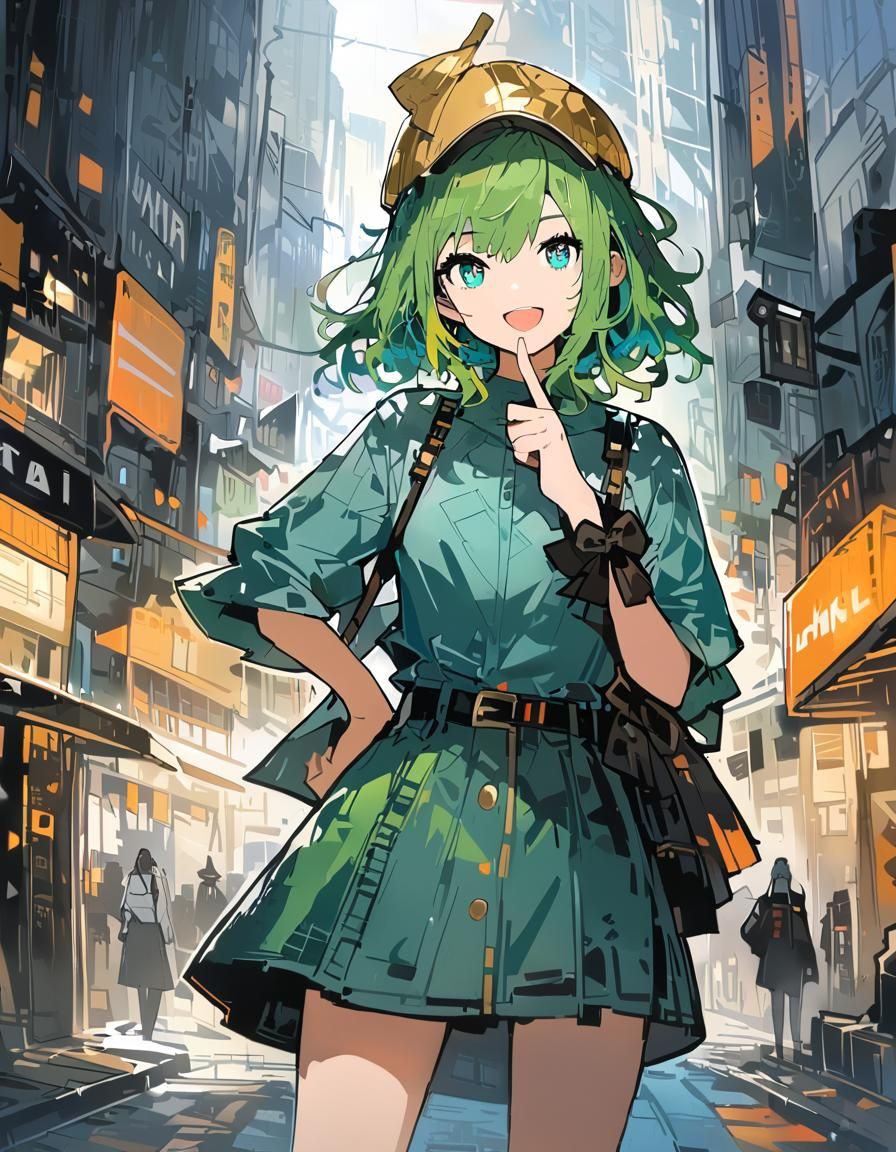 Urban Street Girl (AnimagineXL) - AI Generated Artwork - NightCafe Creator