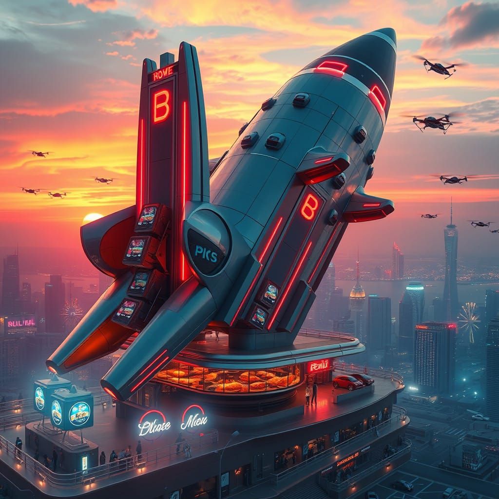 By 2025 dining in a rocket restaurant that can fly to the moon